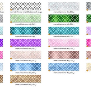Mermaid Shimmer Strips Clipart - Rose Gold, Gold and Silver Diamond ...