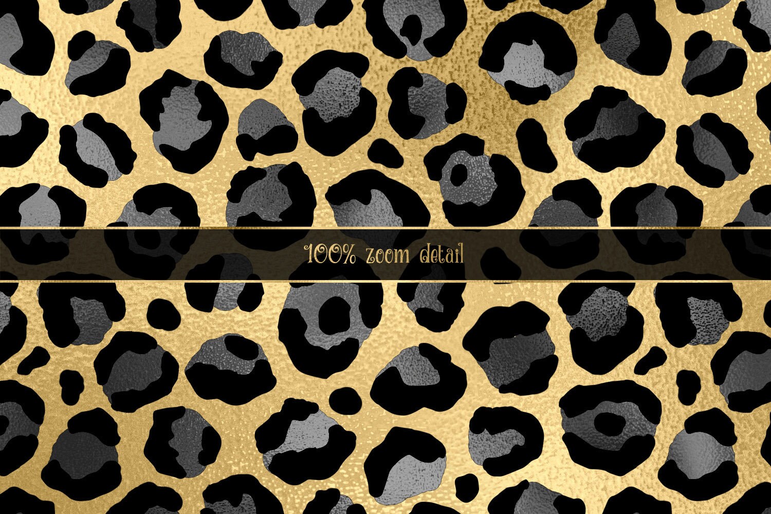 Black and Gold Leopard Digital Paper, Seamless Art Deco Patterns ...