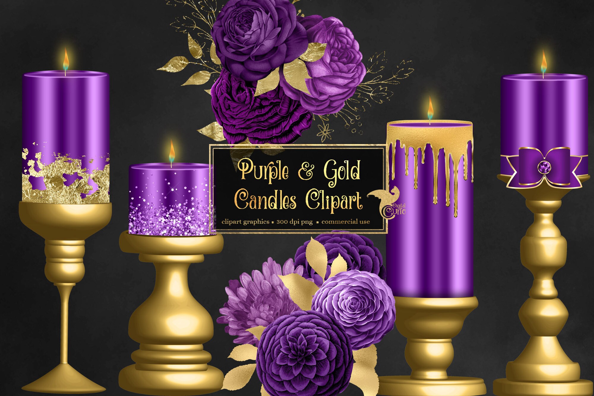 Hermosas Velas Moradas