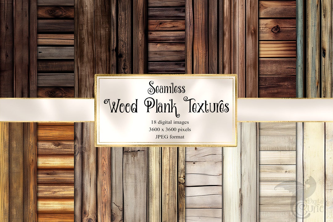 Seamless Wood Plank Textures Digital Paper, Rustic Wood Digital Paper ...