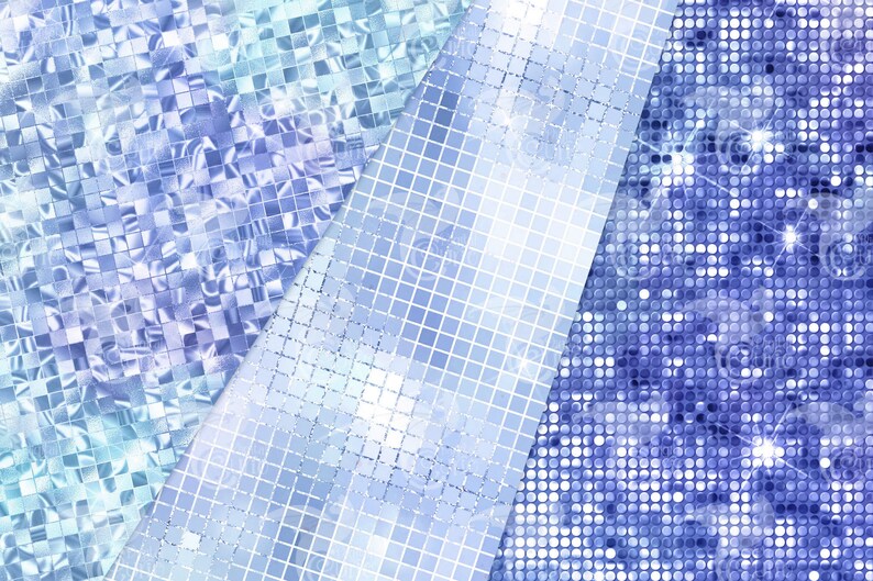 Blue Iridescent Textures - Seamless Digital Paper Metallic Textures ...