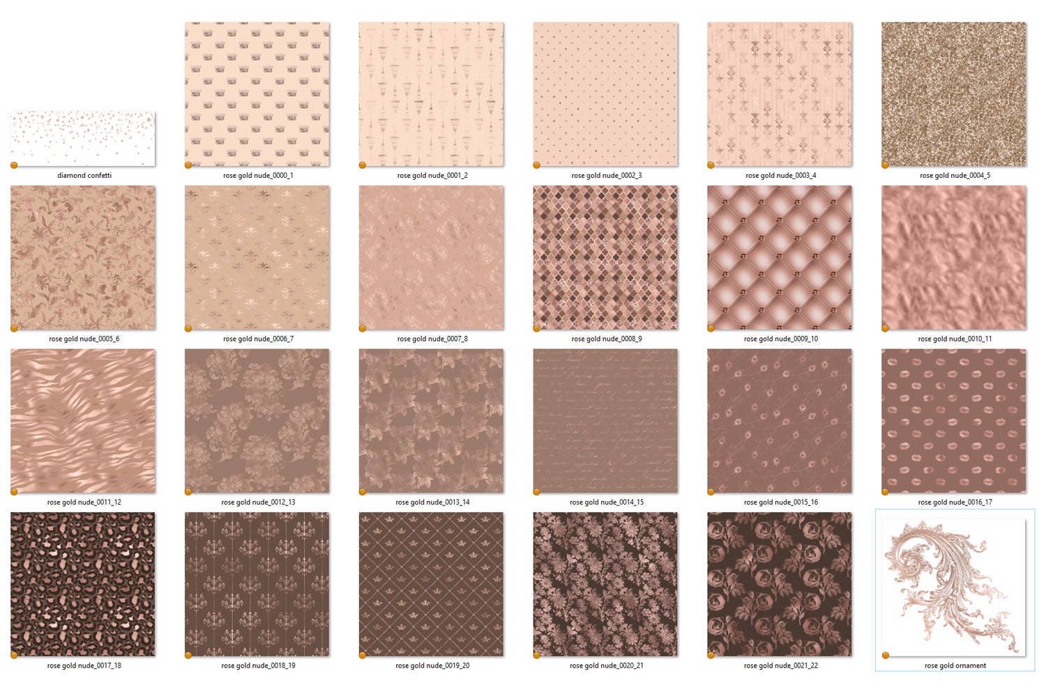 Rose Gold Nude Digital Paper Seamless Patterns With Rose Gold | Etsy