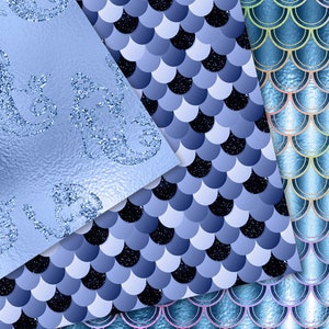 Blue Mermaid Digital Paper, Mermaid Scales, Mermaid Glitter Seamless ...