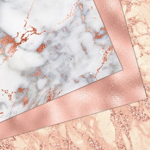 Rose Gold Marble Digital Paper, Seamless Marble Textures in Blush Pink ...
