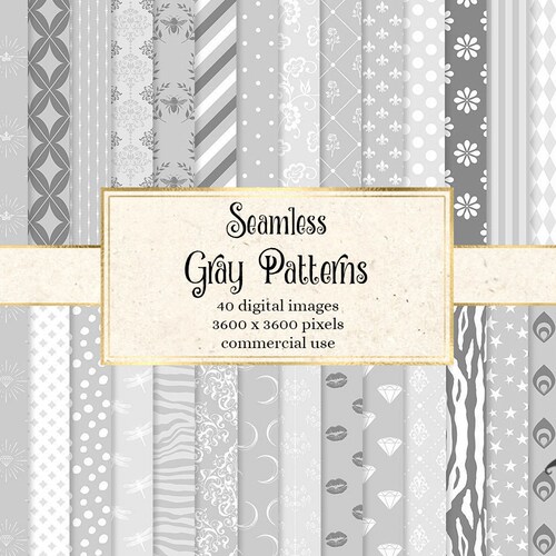 Blue and Gray Digital Paper Seamless Patterns in Baby Blue - Etsy