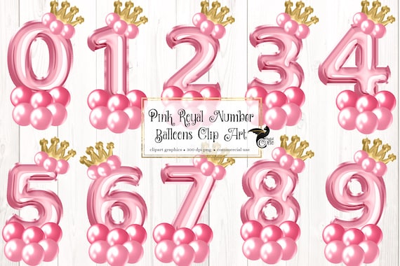 Graphic Number Baloons