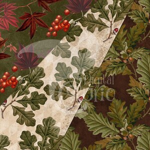 Vintage Autumn Digital Paper - Seamless Fall Patterns Printable ...