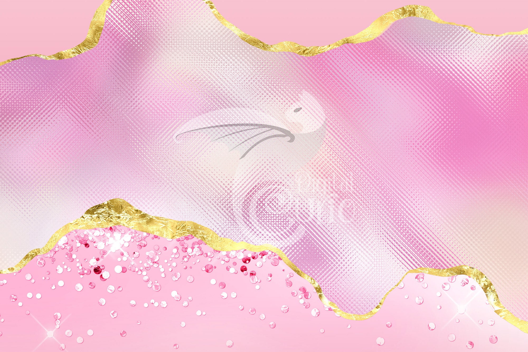 Pink Glam Edge Backgrounds Digital Paper With Metallic | Etsy