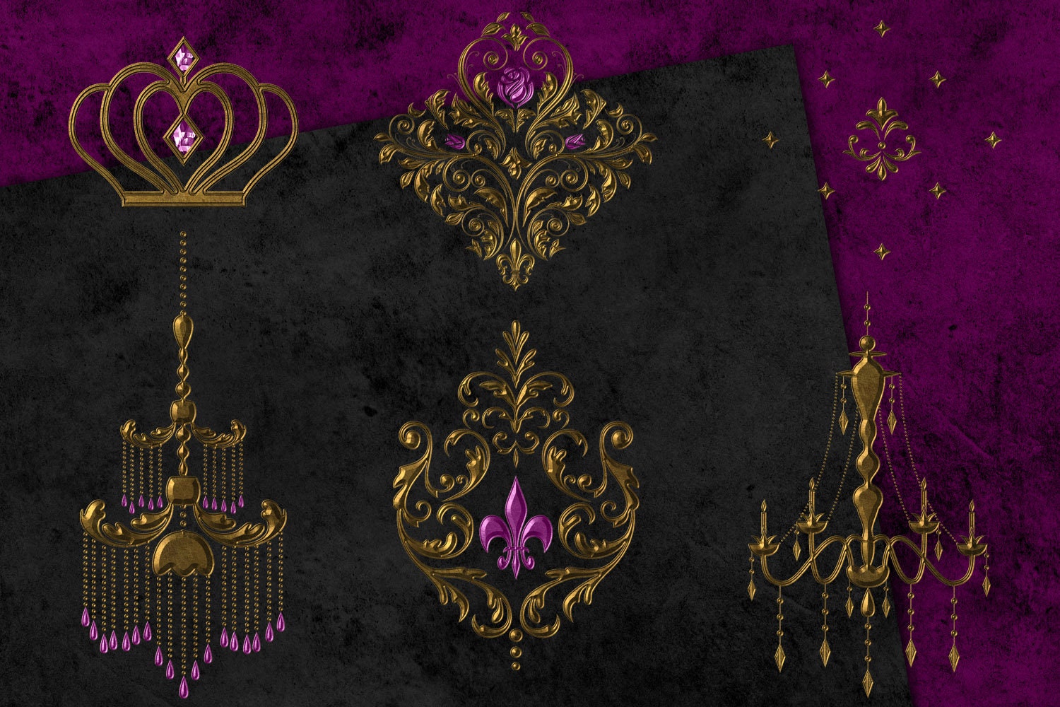 Old Gold Elegance Digital Paper Seamless Royal Queen Patterns - Etsy