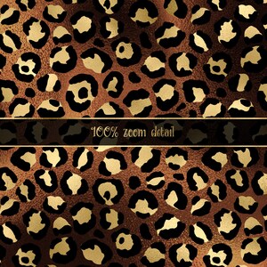 Bronze and Gold Leopard Digital Paper, Seamless Leopard Spot Patterns ...