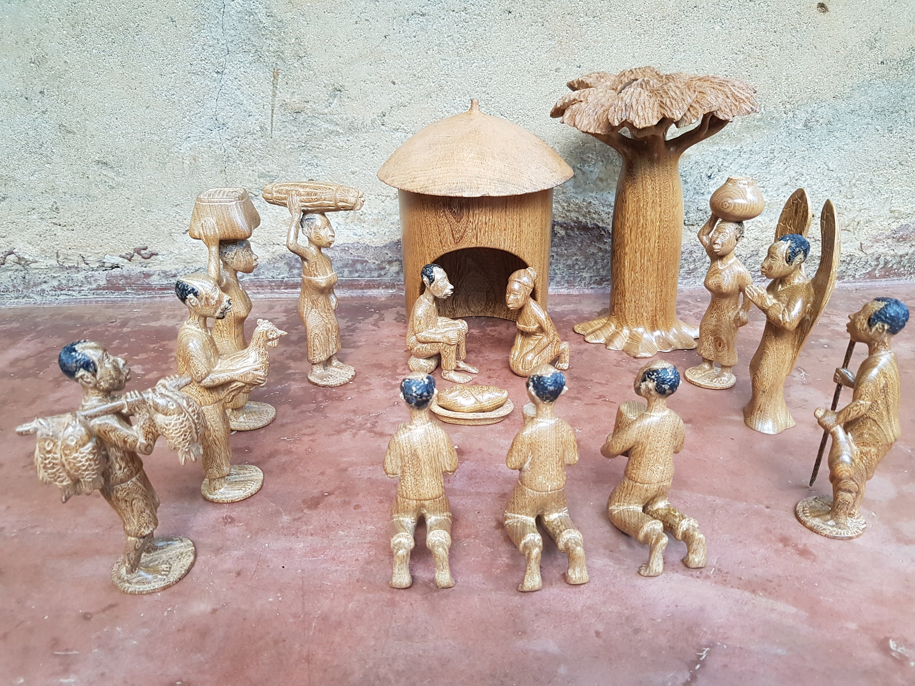 Village in Africa Nativity Full Set - Etsy