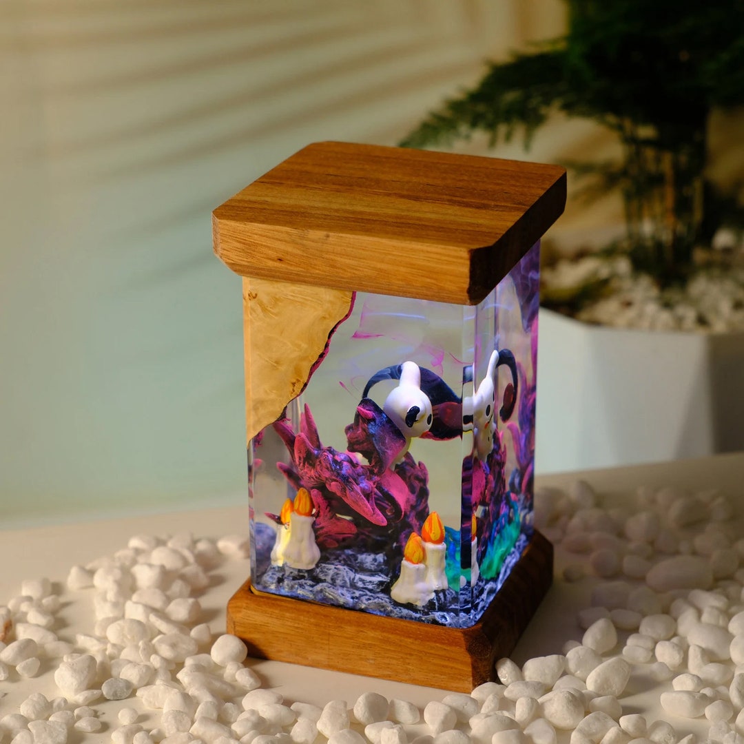 MIMIKYU POKEMON Resin Lamp Custom Epoxy Lamp for Home Decor Resin Wood ...
