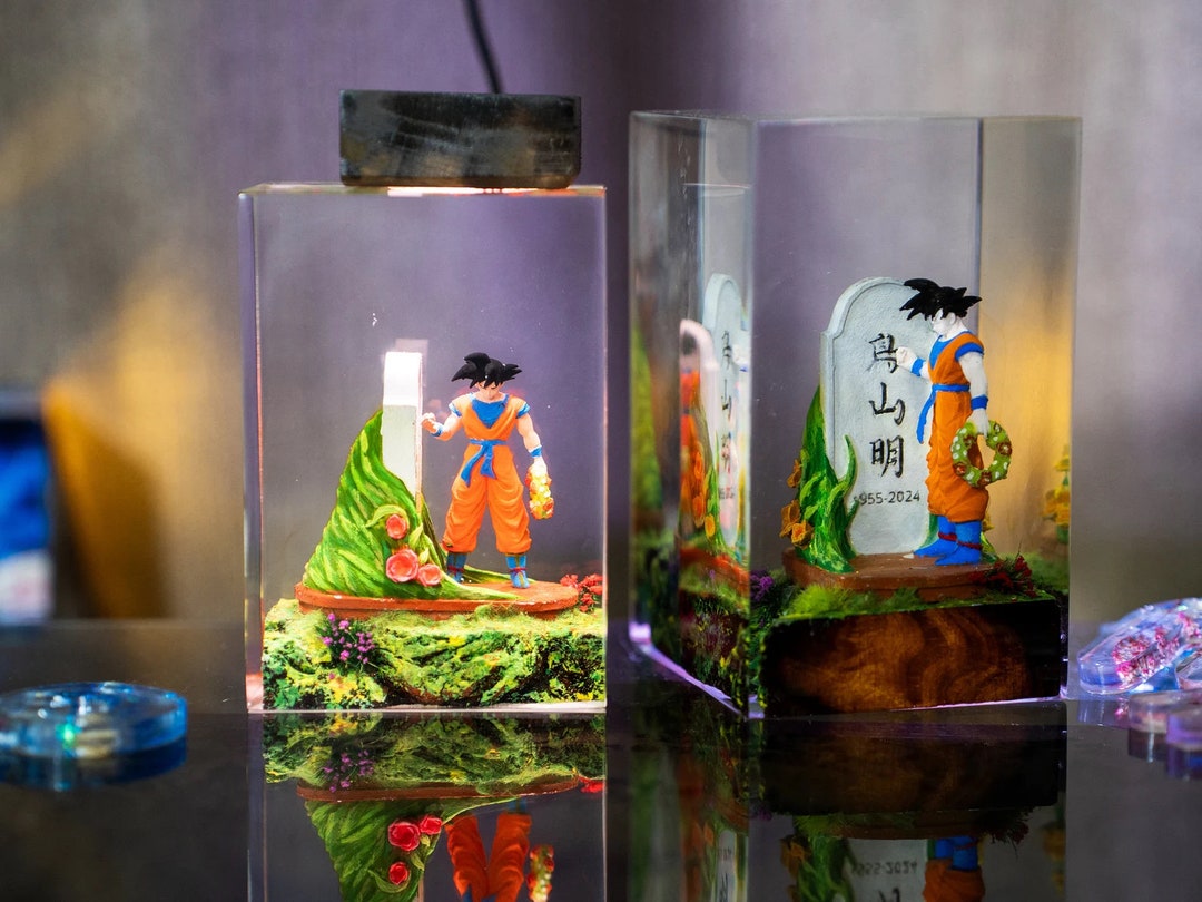 Dragon Ball Goku Commemorates Toriyama Akira, Epoxy Night Light, Resin ...