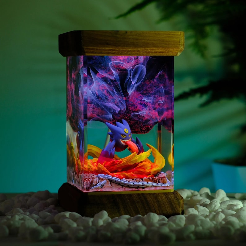 Gengar Pokemon Resin Lamp, Pokemon Night Light, Resin Night Light ...