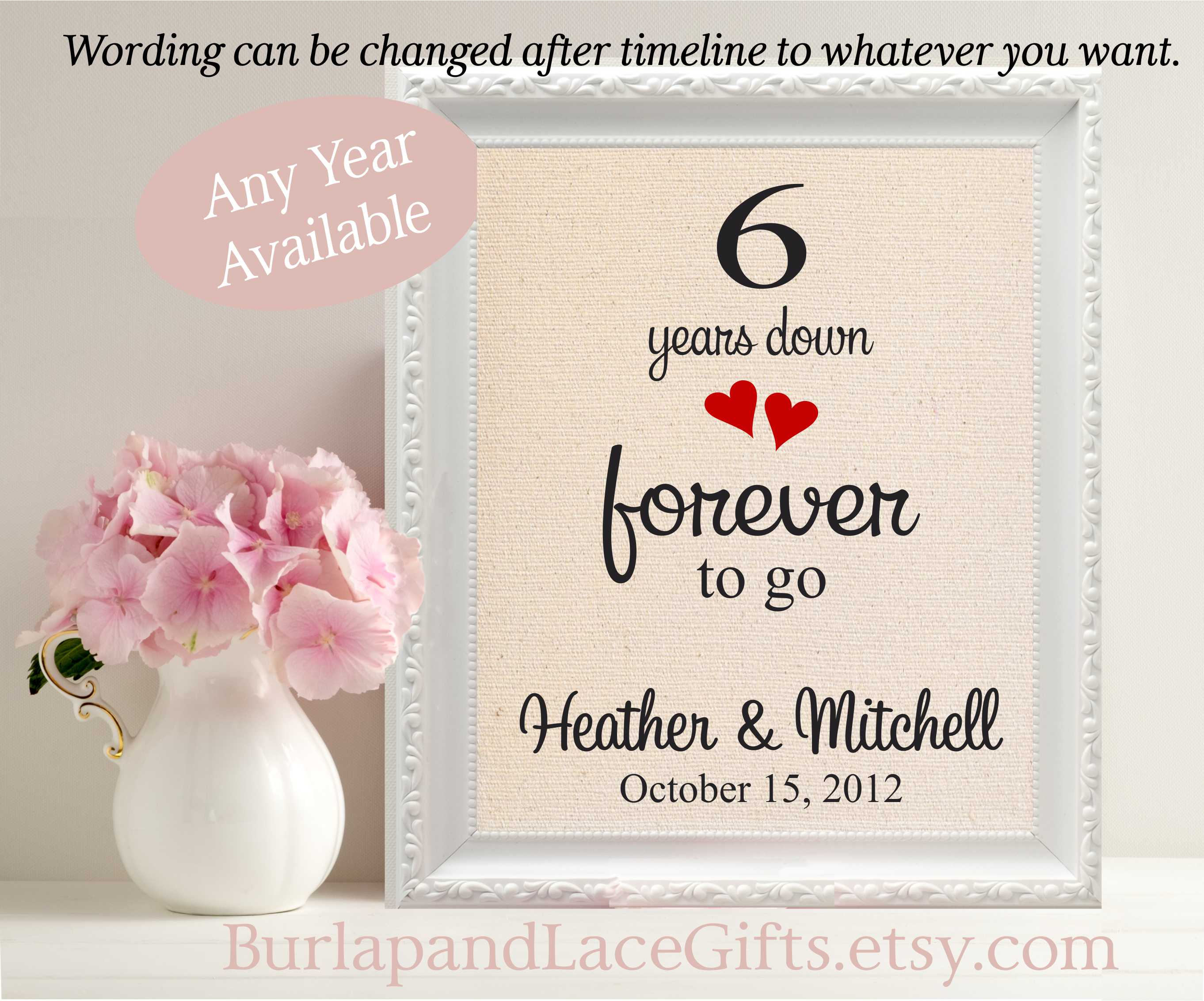 6th Wedding Anniversary Gift For Wife Gift For Husband 6 Years Etsy 6th Wedding Anniversary Gift For Wife Gift For Husband 6 Years Etsy