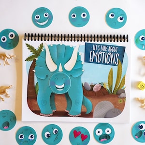 Dinosaur Emotions Chart, Printable Feelings Chart, Preschool, Social ...