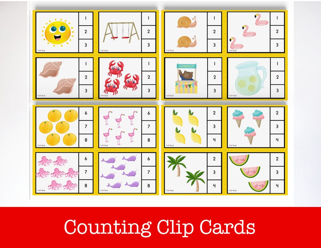 Count and Clip Cards 1-10, Counting Worksheets, Printable Math ...