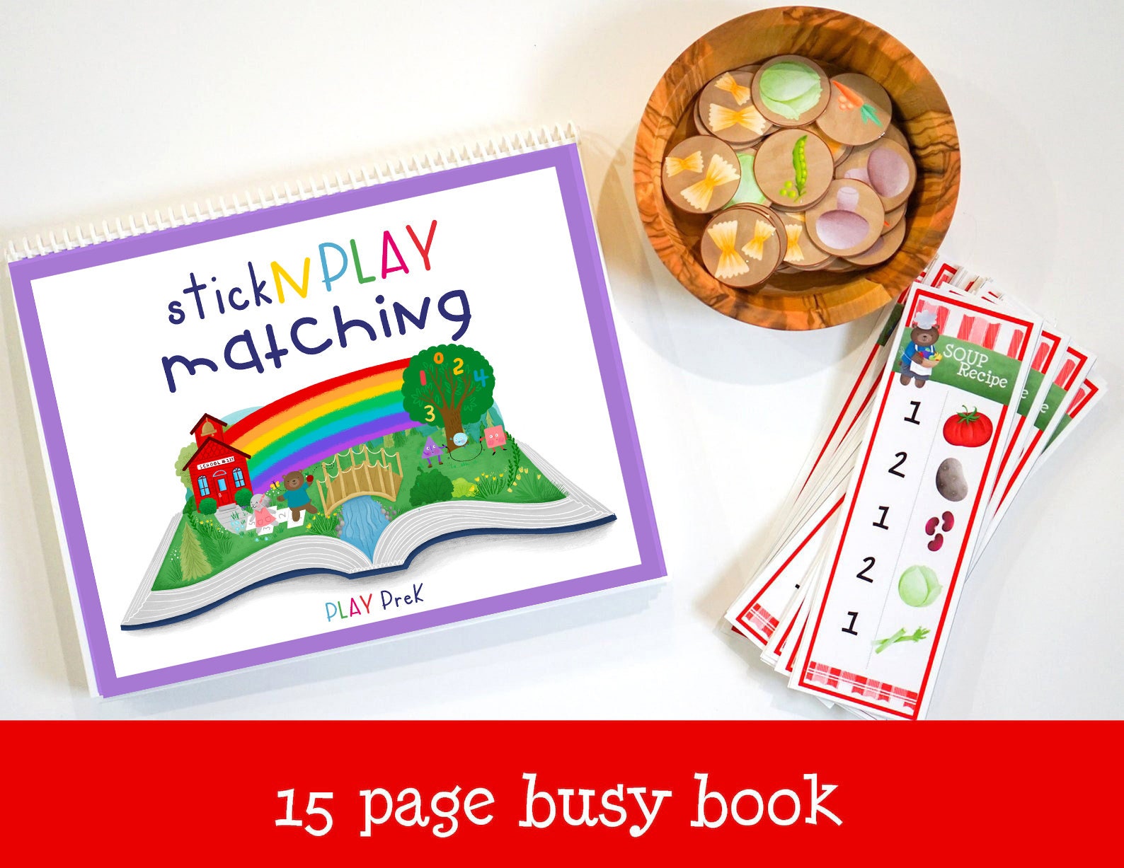 Toddler Matching Busy Book 15 Pages Matching Colors Shapes Puzzles Busy ...