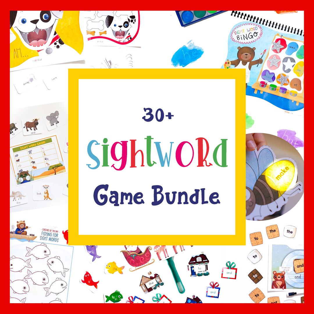 30+ Dolch Sight Word Game Bundle, Printable Sight Word Practice ...