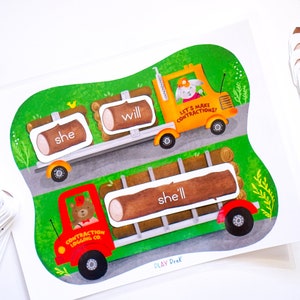 Contractions Word Activity, Learn Contractions, Kindergarten, Printable ...