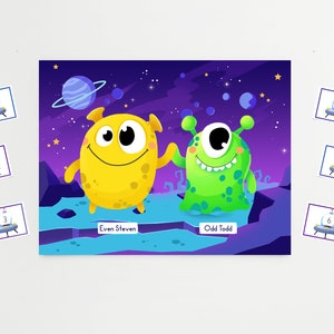 Even & Odd Numbers, Even Steven Odd Todd, Hundred Chart, Math Folder ...