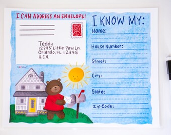 My Address Worksheet - Etsy