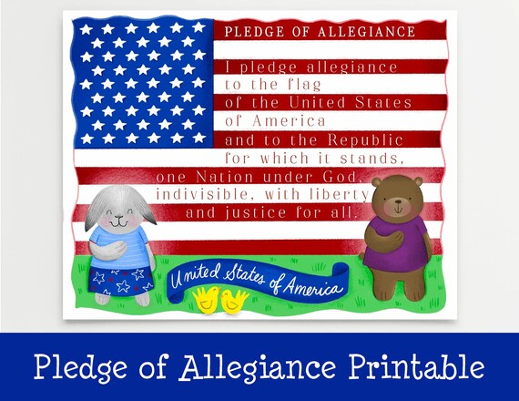 Pledge Of Allegiance Printable