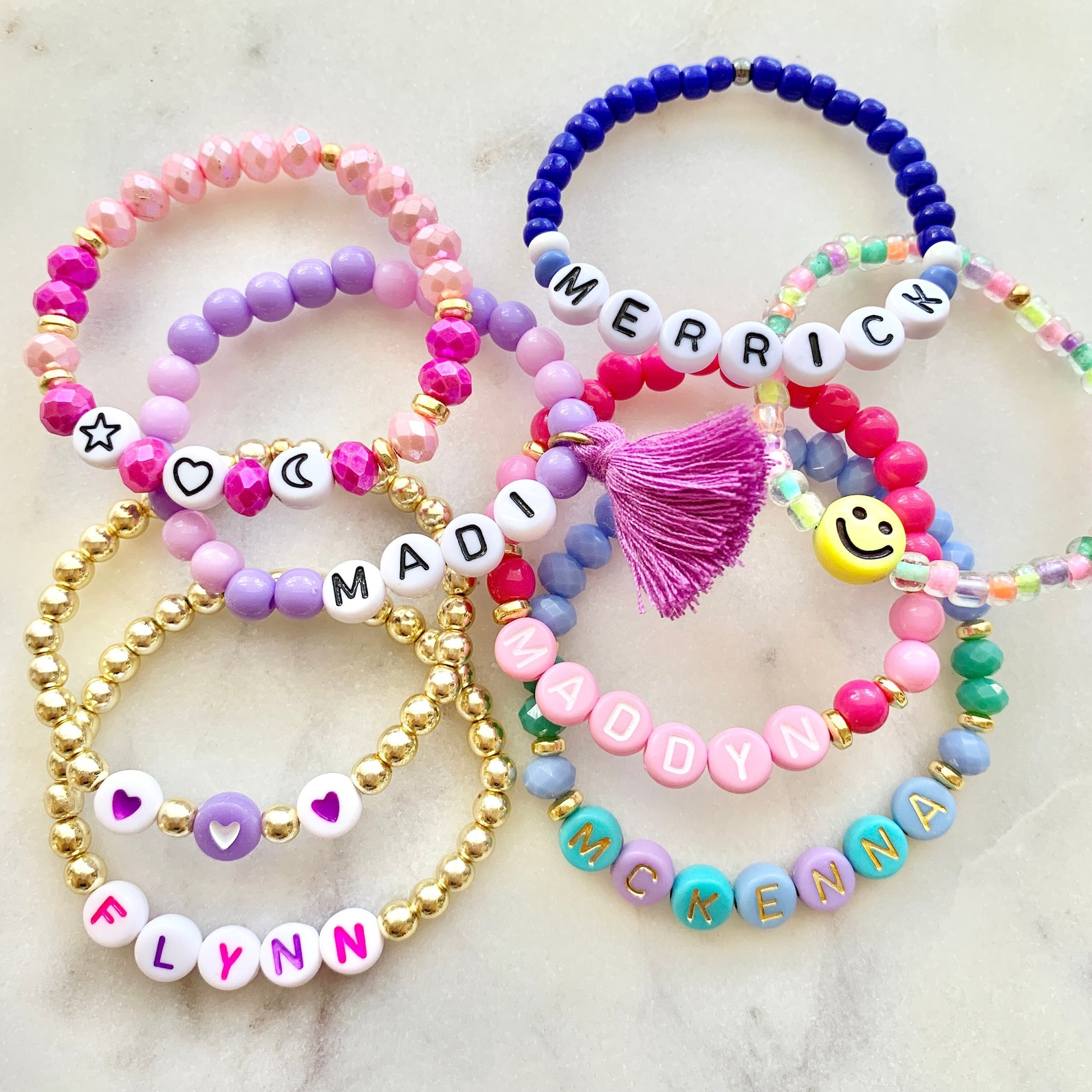 Kids Toddlers Baby Beaded Stretch Bracelets - Etsy