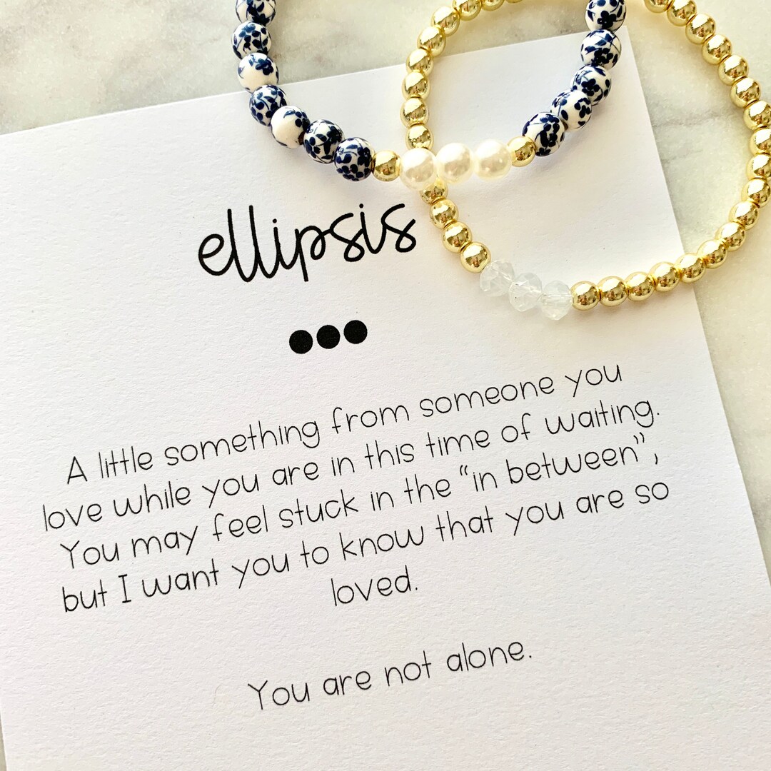 Ellipsis Infertility Waiting Patience Beaded Stretch Bracelet - Etsy