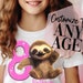 Sloth Birthday Shirt, Birthday Girl Shirt, Sloth Shirts, Sloth Birthday ...