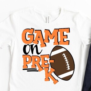 Pre-k Shirt Boys Football Game on Football Player Outfit Sports Team ...