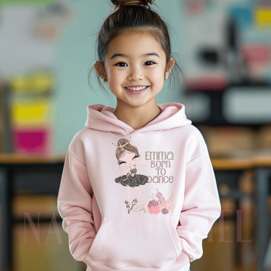 Girls Dance Hoodie, Born to Dance, Dance Gifts, Girls Ballerina Hoodie ...