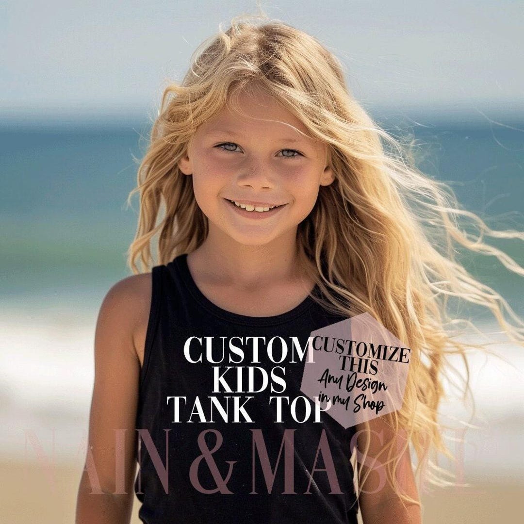 CUSTOM Girls Tank Top, Birthday Tank Top, Axolotl Tank, Dinosaur Tank ...