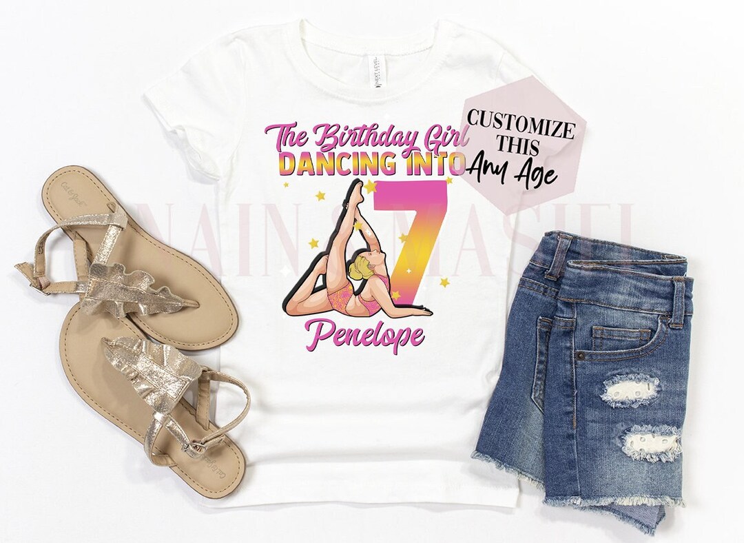 Pretty Dance Birthday Shirt Kids Dance Gift Blonde Dancer Outfit Girls ...