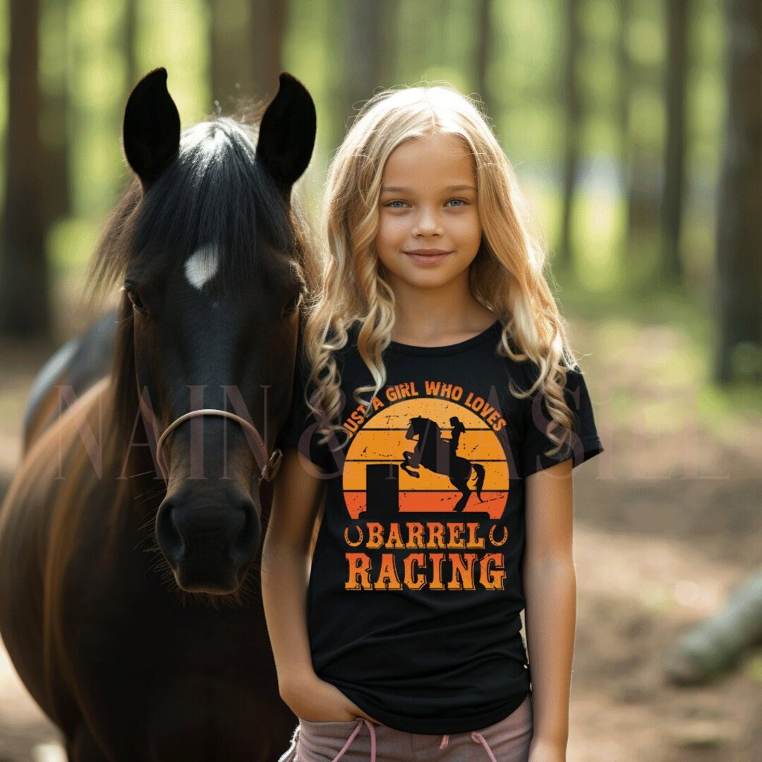 Horse Barrel Racing Shirt, Just a Girl Who Loves Barrel Racing, Barrel ...