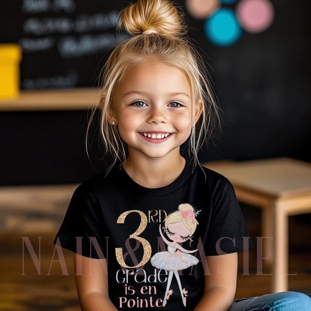 3rd Grade Shirt Girls, Third Grade 3 Ballet School Shirt, Blonde ...