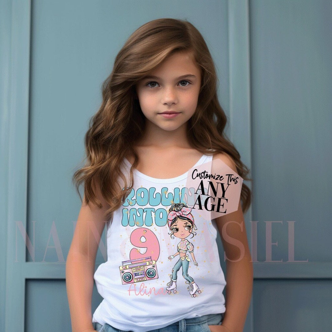 Roller Skate Birthday Tank Top Girls, Roller Skates Birthday Shirt ...