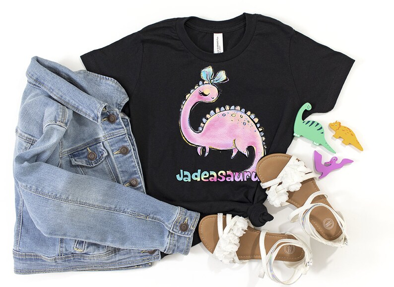 CUSTOM Girl Dinosaur Shirt Dinosaur Name Shirts Kids Girl - Etsy