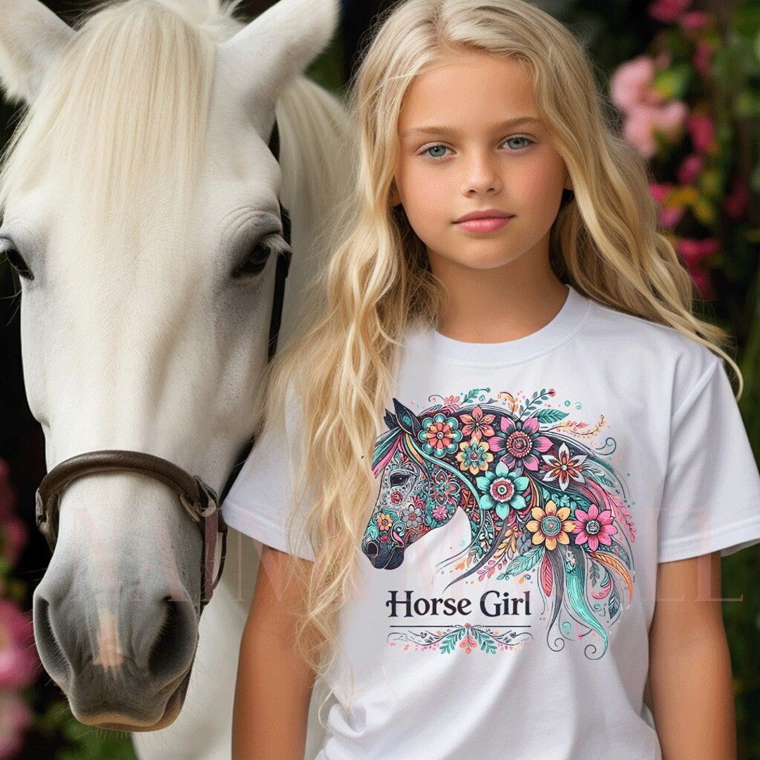 Boho Girls Horse Shirt, Horse Girl, Equestrian Shirt, Horse Gifts ...