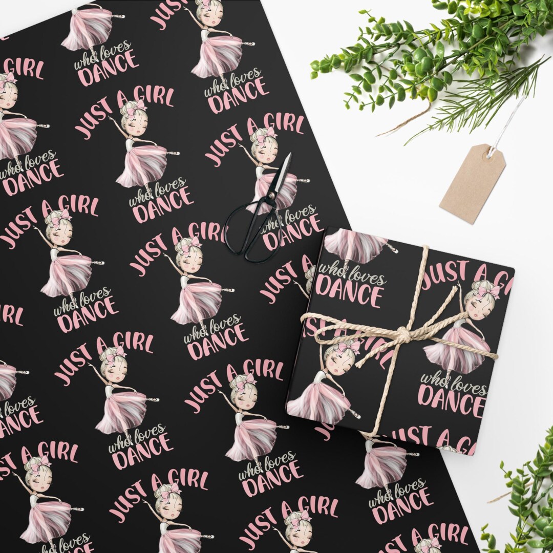 Blonde Ballerina Wrapping Paper, Dance Gift Wrap, Dancer Gift, Ballet ...