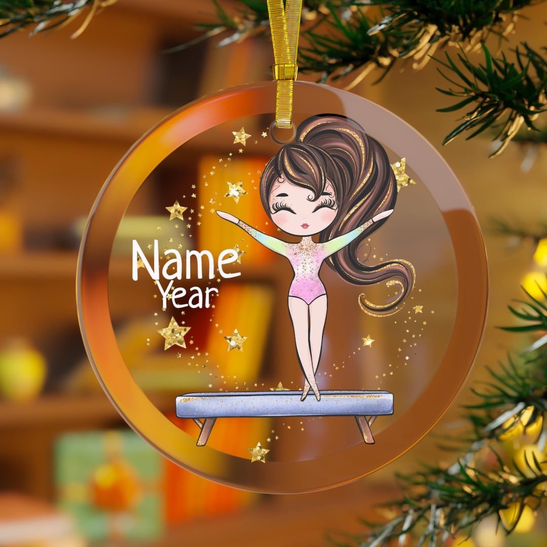 Girls Gymnastics Ornament, Gymnastics Christmas, Gymnastics Daughter ...