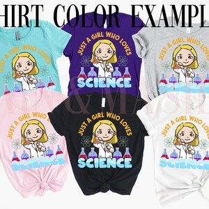Black Girl Science Shirt, Just a Girl Who Loves Science Shirt Kids ...