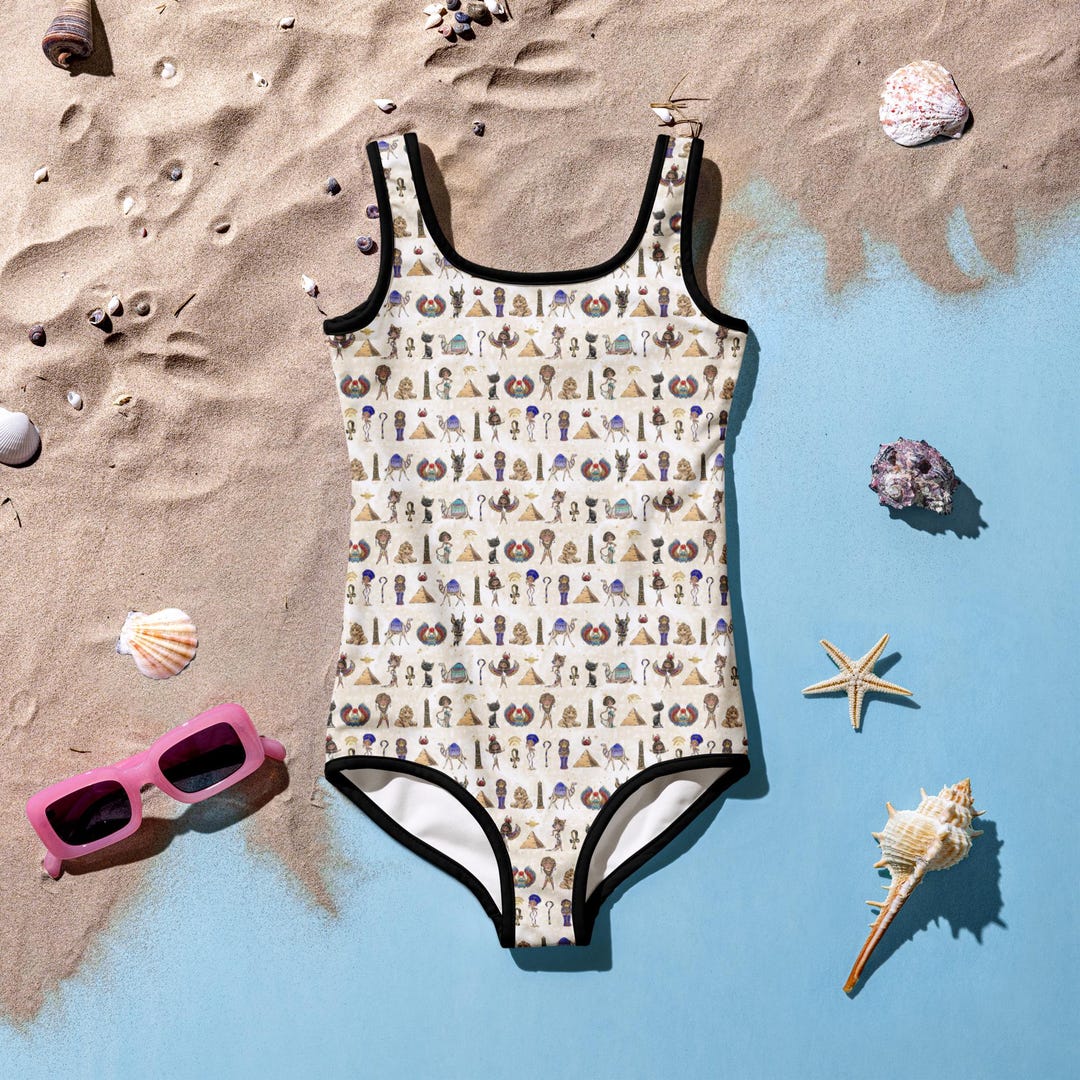 Ancient Egypt Swimsuit Girls , Egyptian Swimwear, Girls Bathing Suit ...
