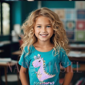 Personalized Girl Dinosaur Shirt, Custom Birthday Gift - Etsy