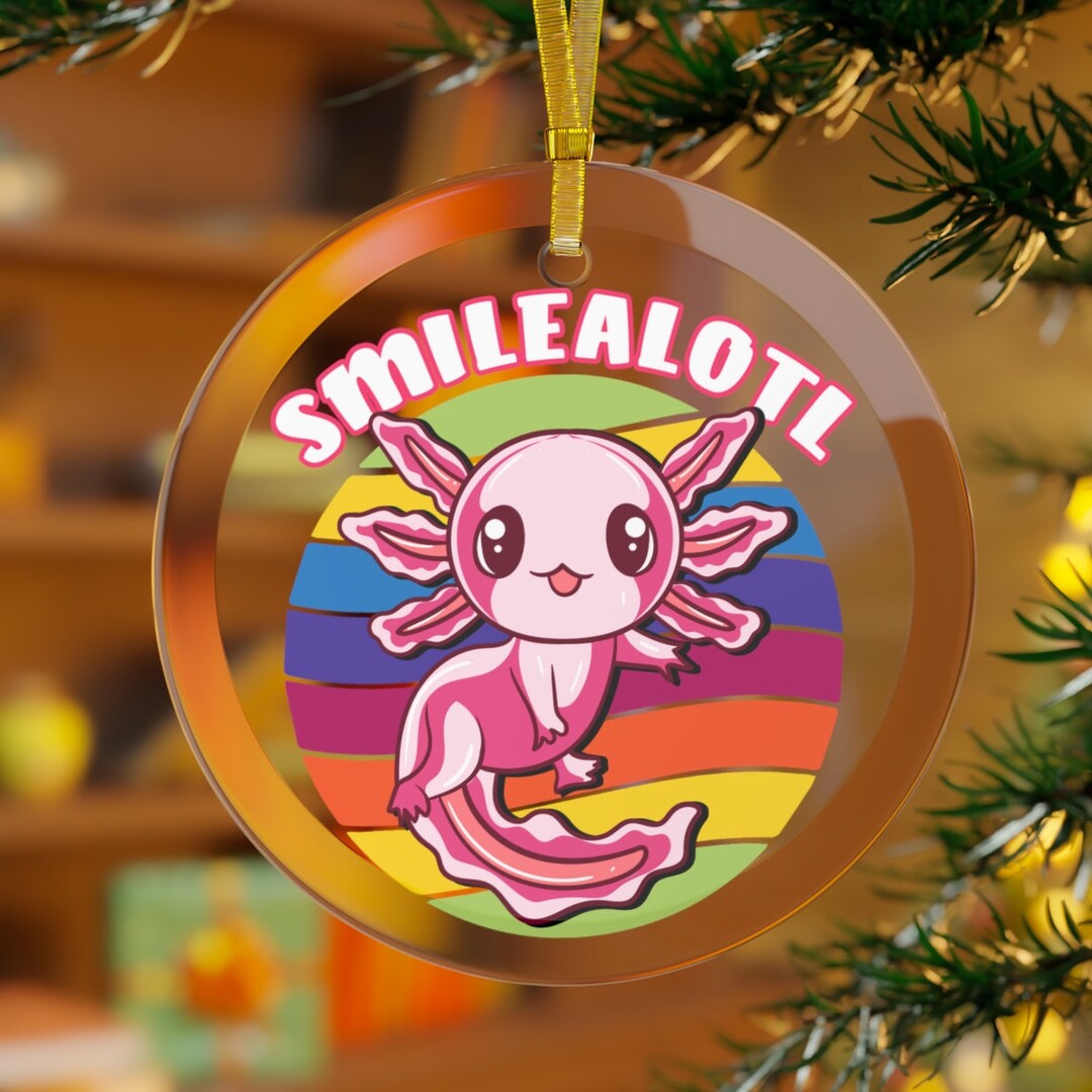 Axolotl Ornament, Smile Ornament, Smiling Ornament, Happy Axolotl ...