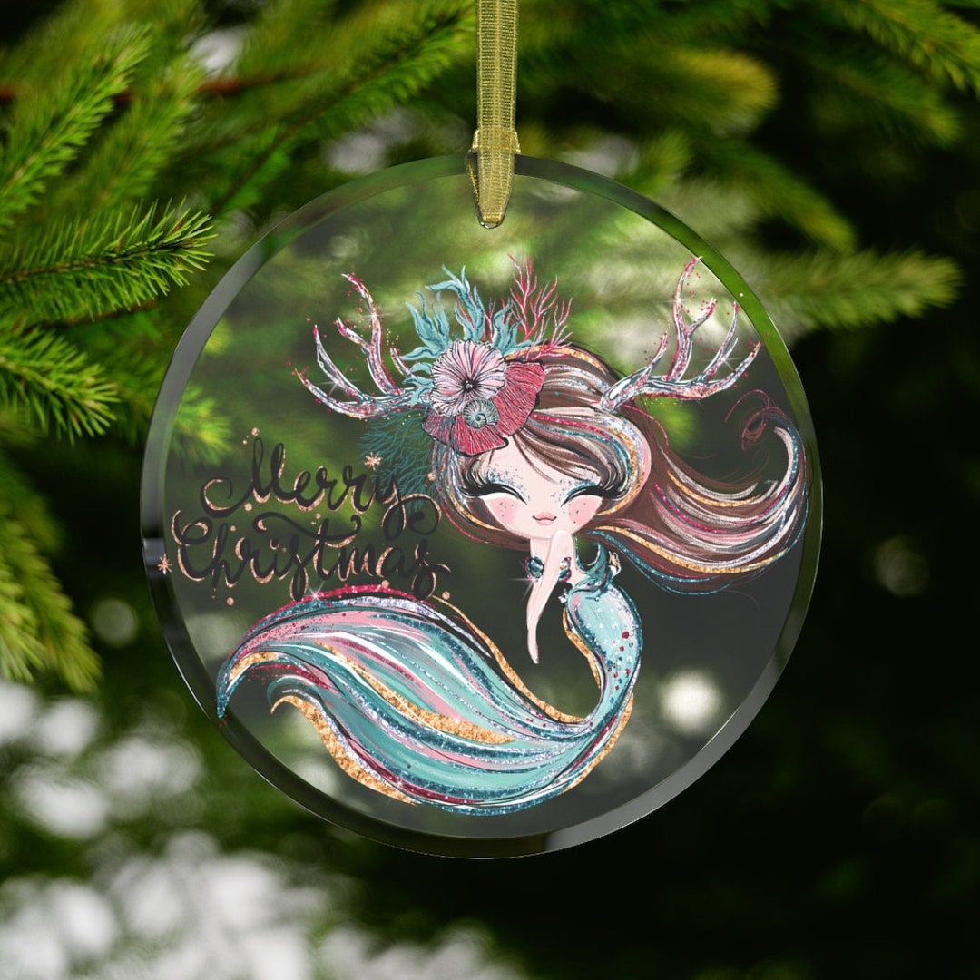 Mermaid Christmas Ornament Mermaid Holiday Gift, Mermaid Ornaments ...