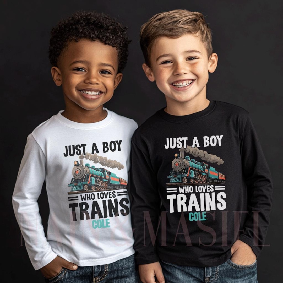 Boys Train Shirt,long Sleeve Train Shirt, Train Birthday Shirt,boy ...