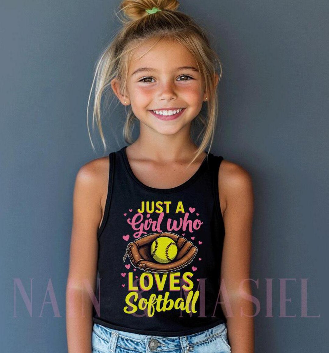 Girls Softball Shirt, Girls Softball Tank Top, Softball Birthday ...