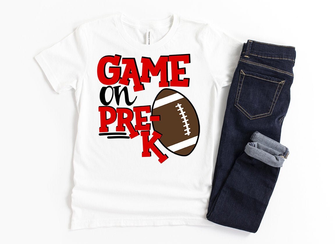 Pre-k Shirt Boys Football Game on Football Player Outfit - Etsy UK