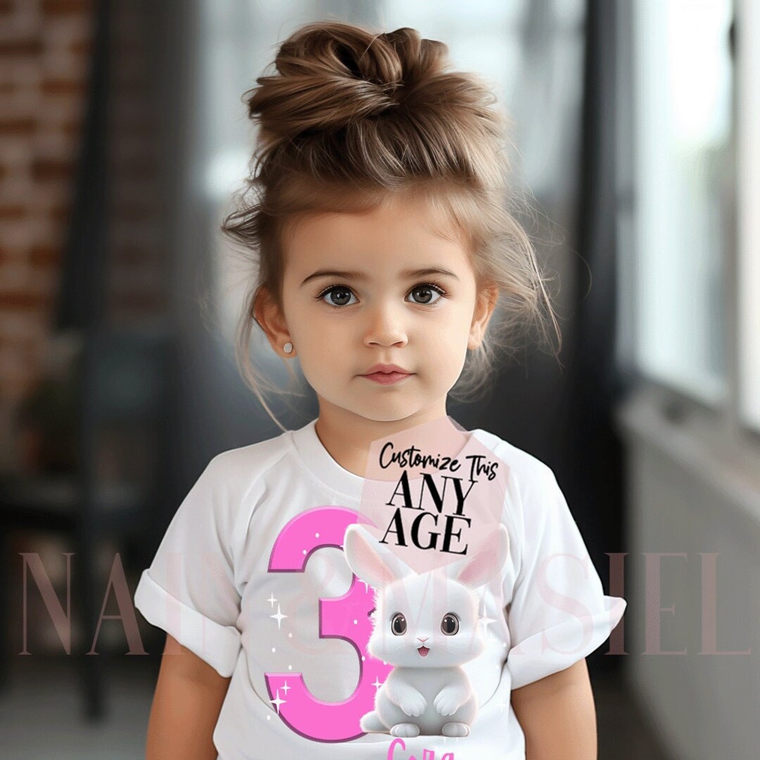 Rabbit Birthday Shirt, Custom Rabbit Shirt, Birthday Girl Shirt, Girls ...